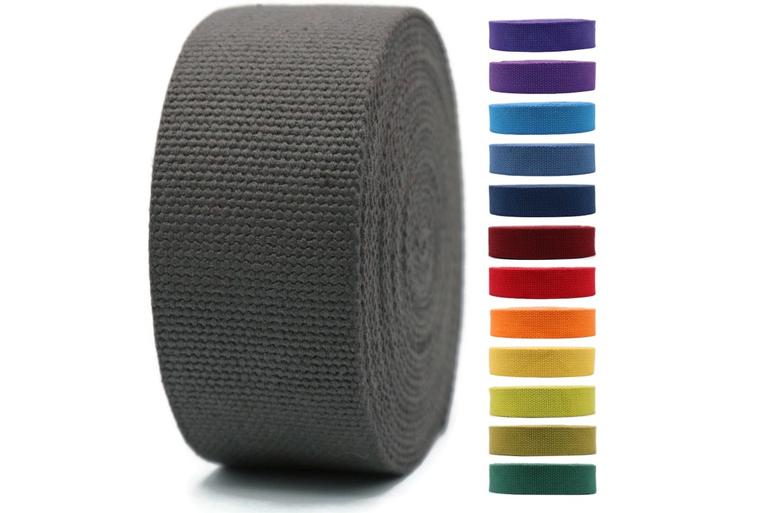 2 Inch (50mm) Cotton Webbing, 50+ Colors, 50mm Heavy Duty Colored ...