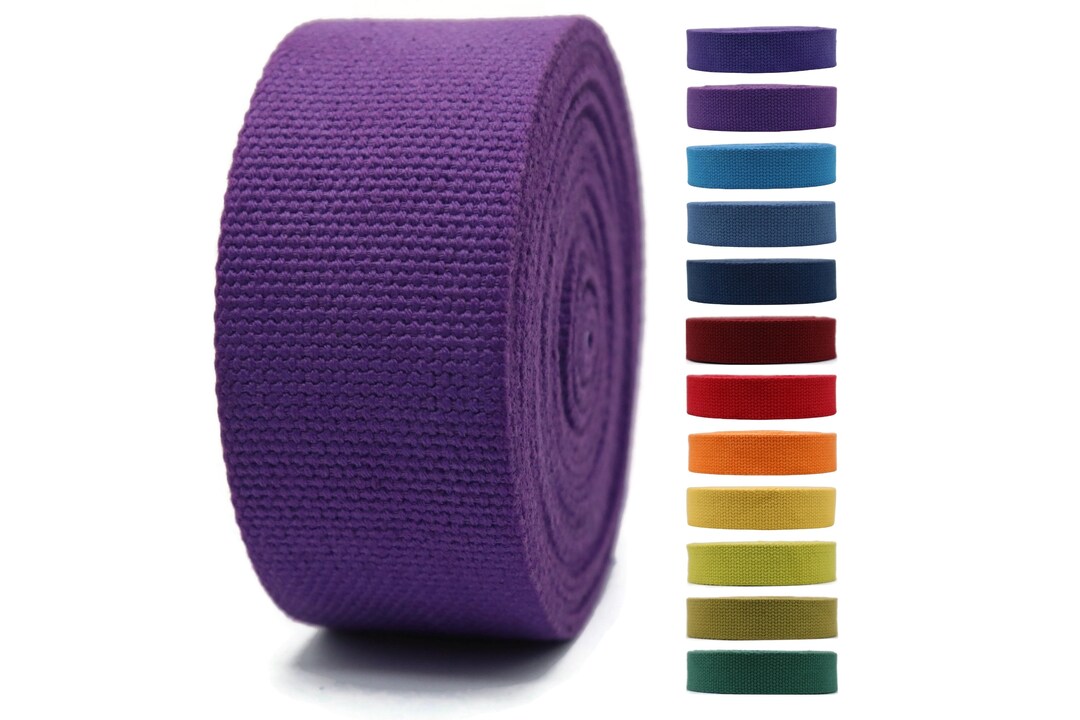 2 Inch 50mm Cotton Webbing, 50 Colors, 50mm Heavy Duty Colored Cotton ...