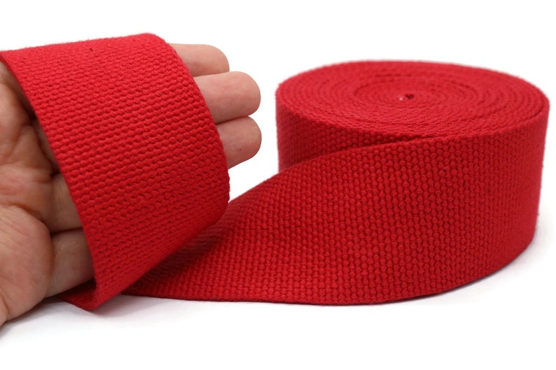 2 Inch 50mm Cotton Webbing, 50 Colors, 50mm Heavy Duty Colored Cotton ...