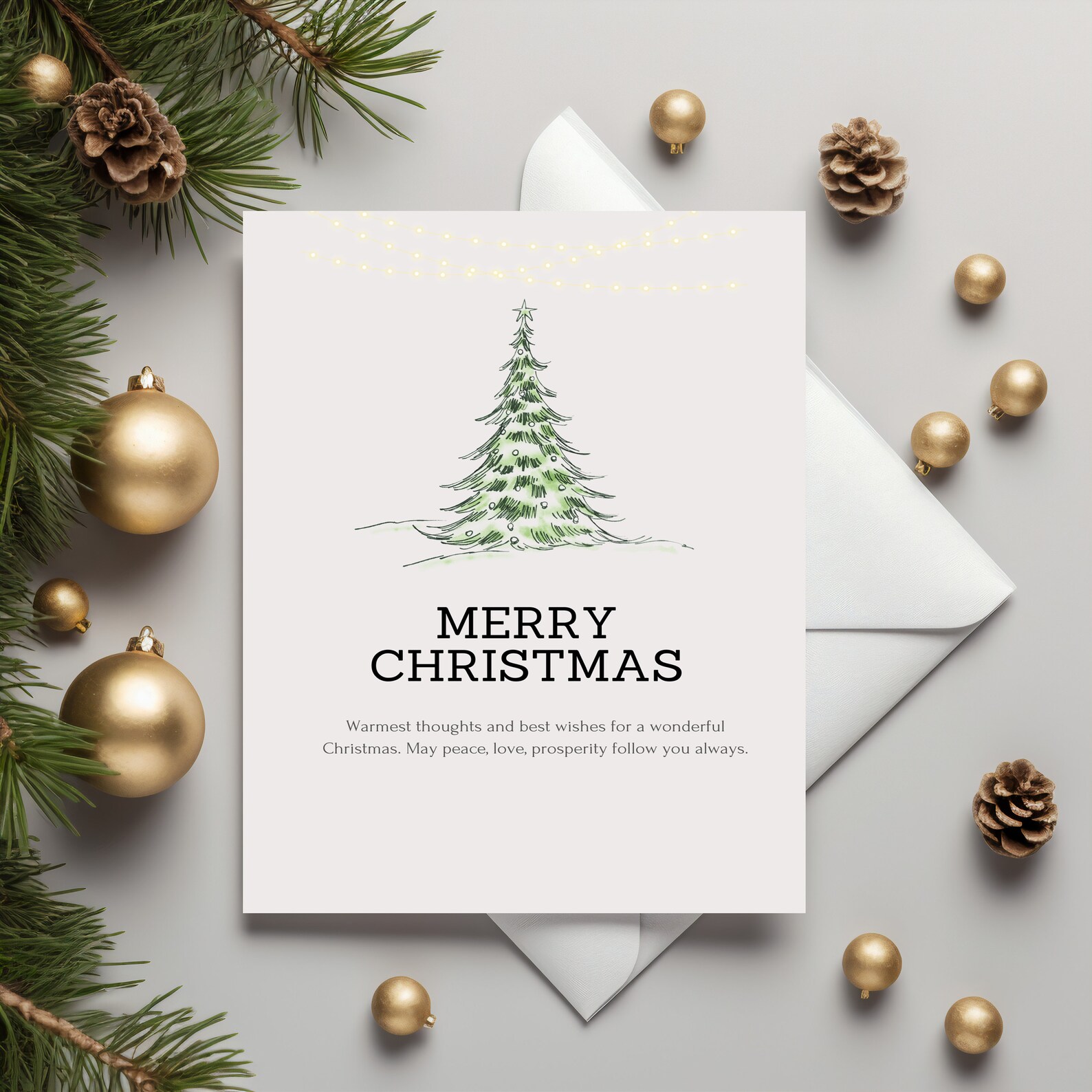Editable Christmas Card Template Customizable Holiday Greeting Card ...