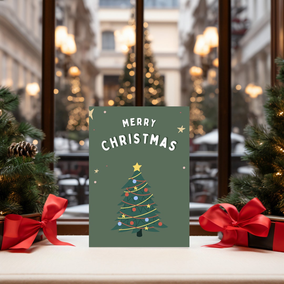 Editable Christmas Card Template Customizable Holiday - Etsy
