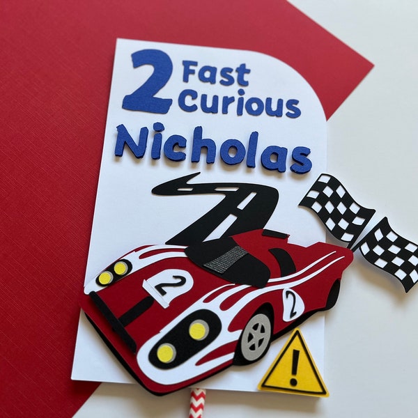 Two Fast 2 Curious Cake Topper - Etsy UK