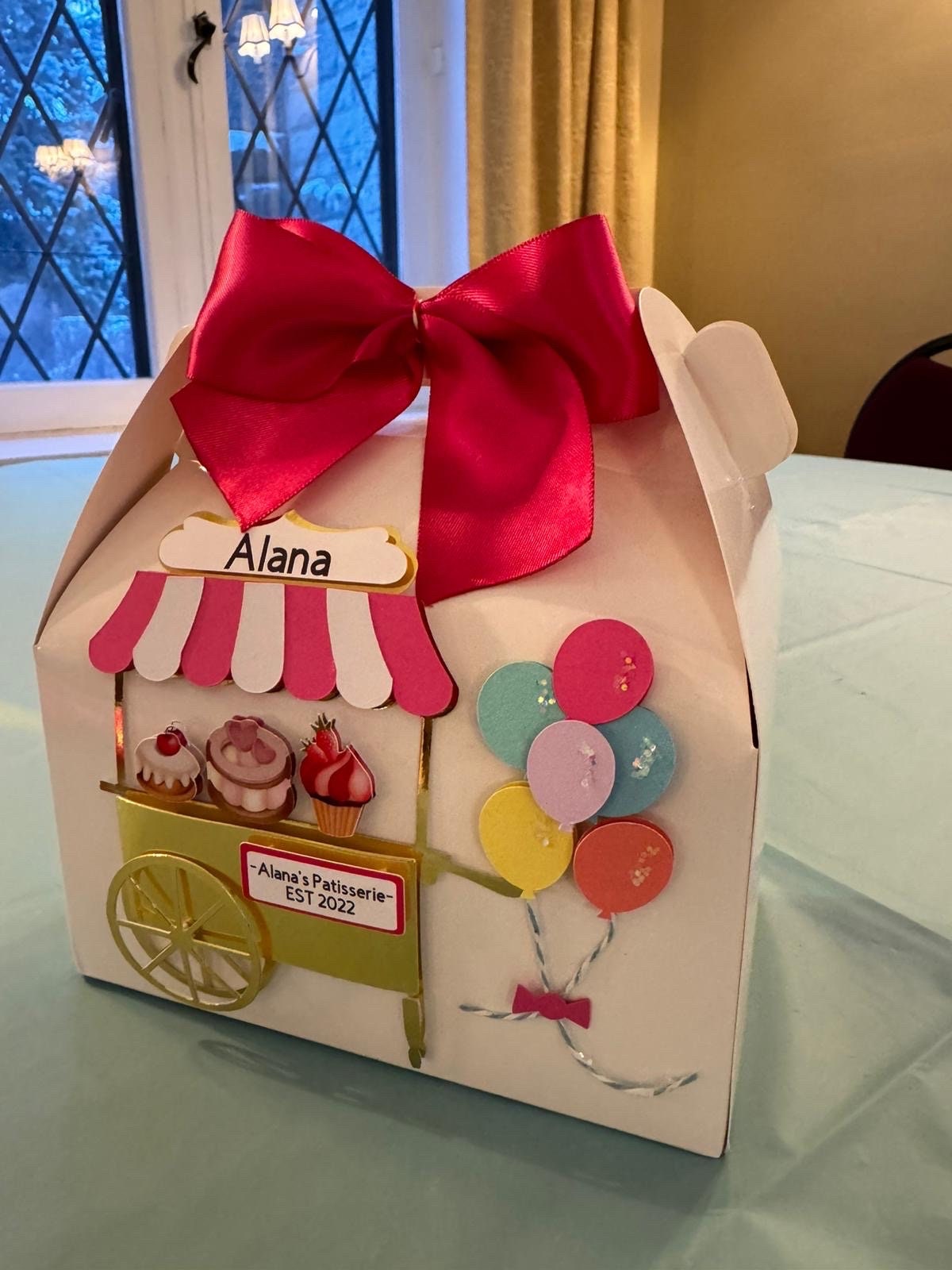French Patisserie Birthday Party Two Sweet Favor Box Girl Birthday ...