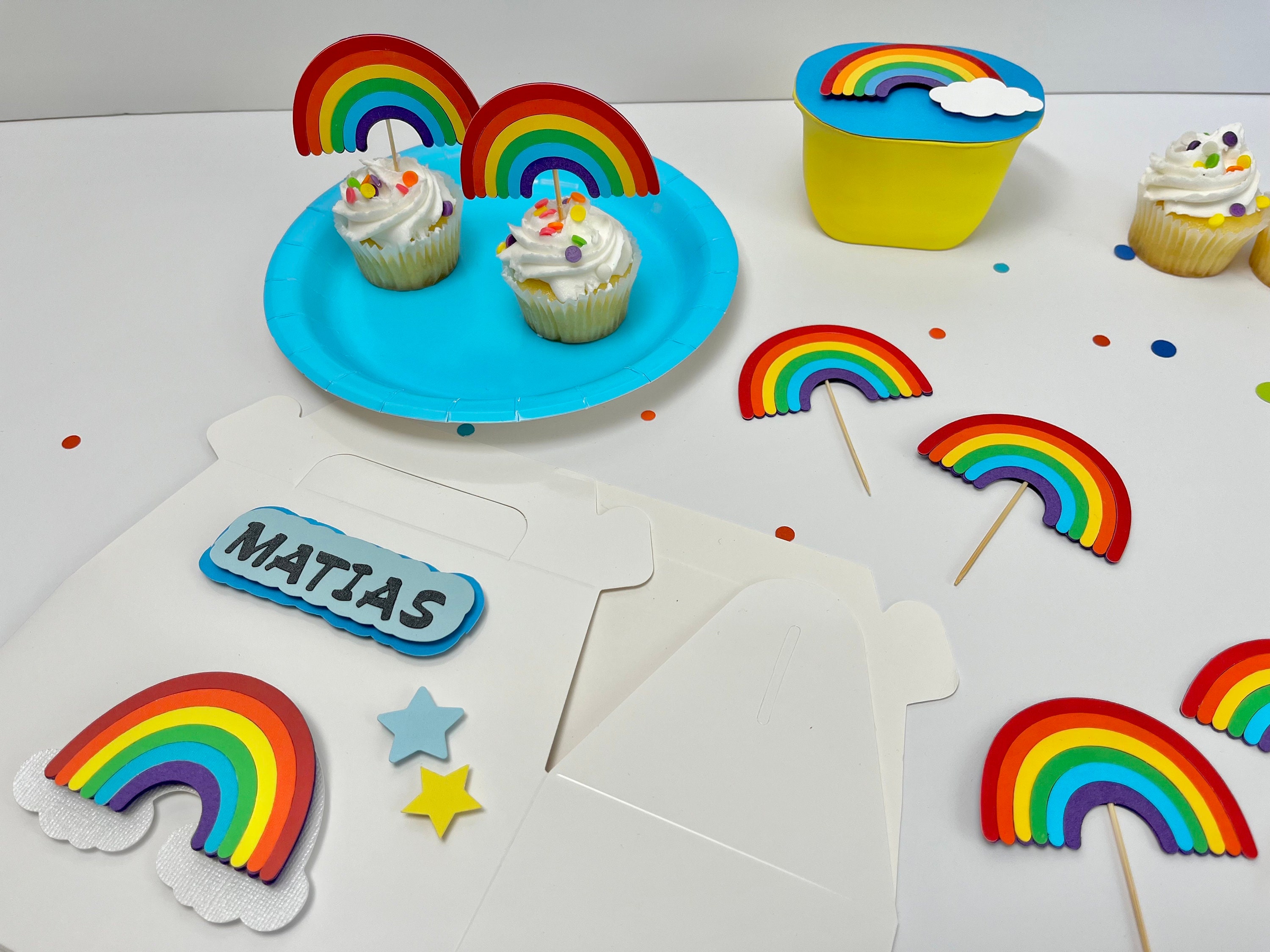 Rainbow Favor Box Rainbow Party Decoration Custom Candy Box Baby Shower ...