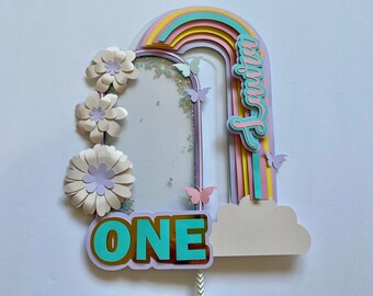 Rainbow Shaker Cake Topper - Etsy