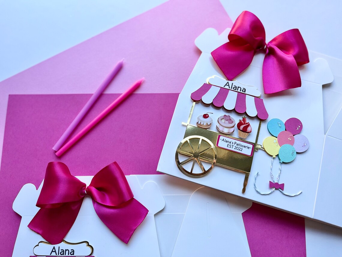 French Patisserie Birthday Party Two Sweet Favor Box Girl Birthday ...