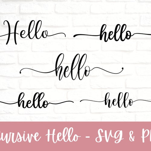 Hello Svg Hand Lettered Hello Sign Svg Welcome Svg - Etsy