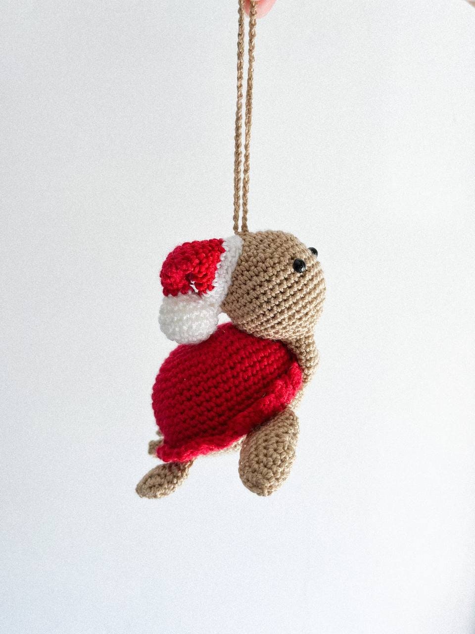 Crochet Turtle Christmas Amigurumi Turtle Tree Ornaments - Etsy