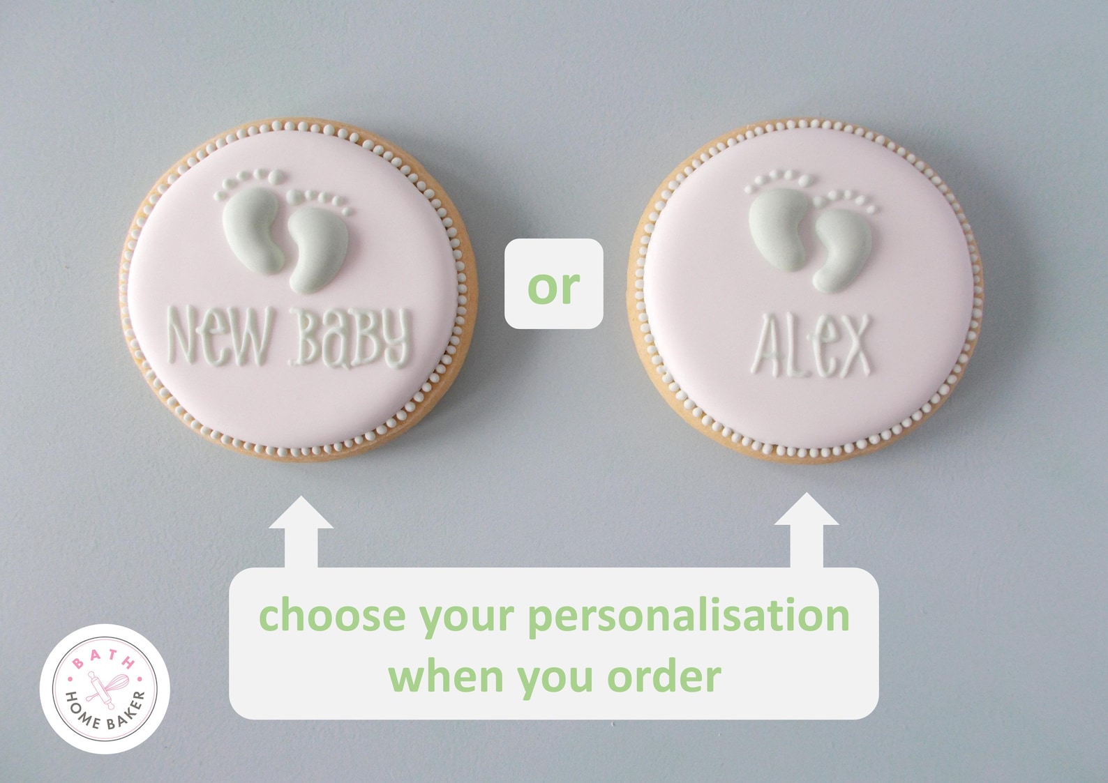 Personalised New Baby Iced Biscuits, Set of 12 Baby Shower Biscuits ...