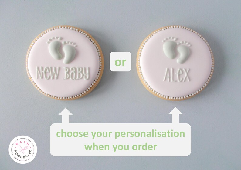 Personalised New Baby Iced Biscuits, Set of 12 Baby Shower Biscuits ...