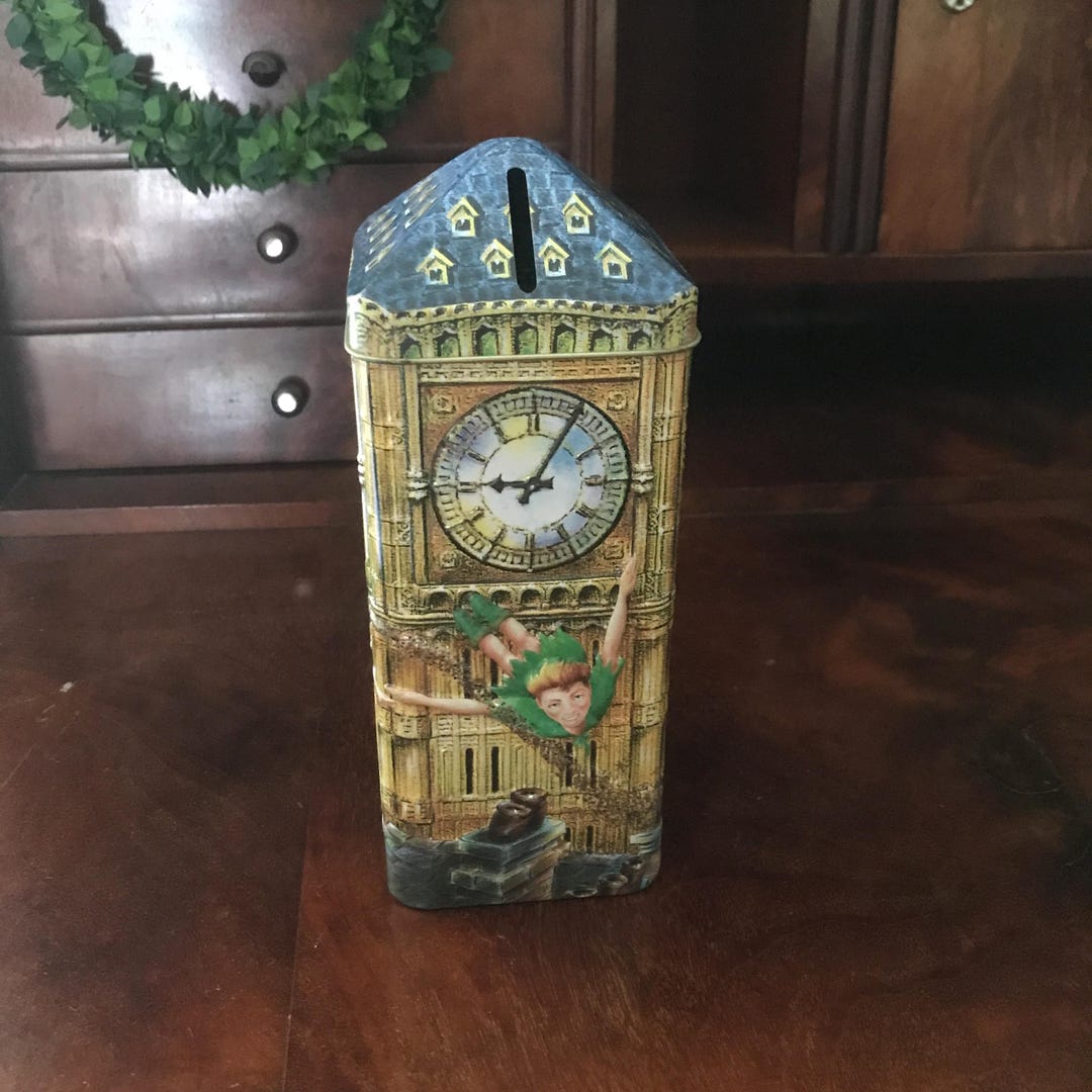 Peter Pan Tin Can / Big Ben / Moneybox - Etsy