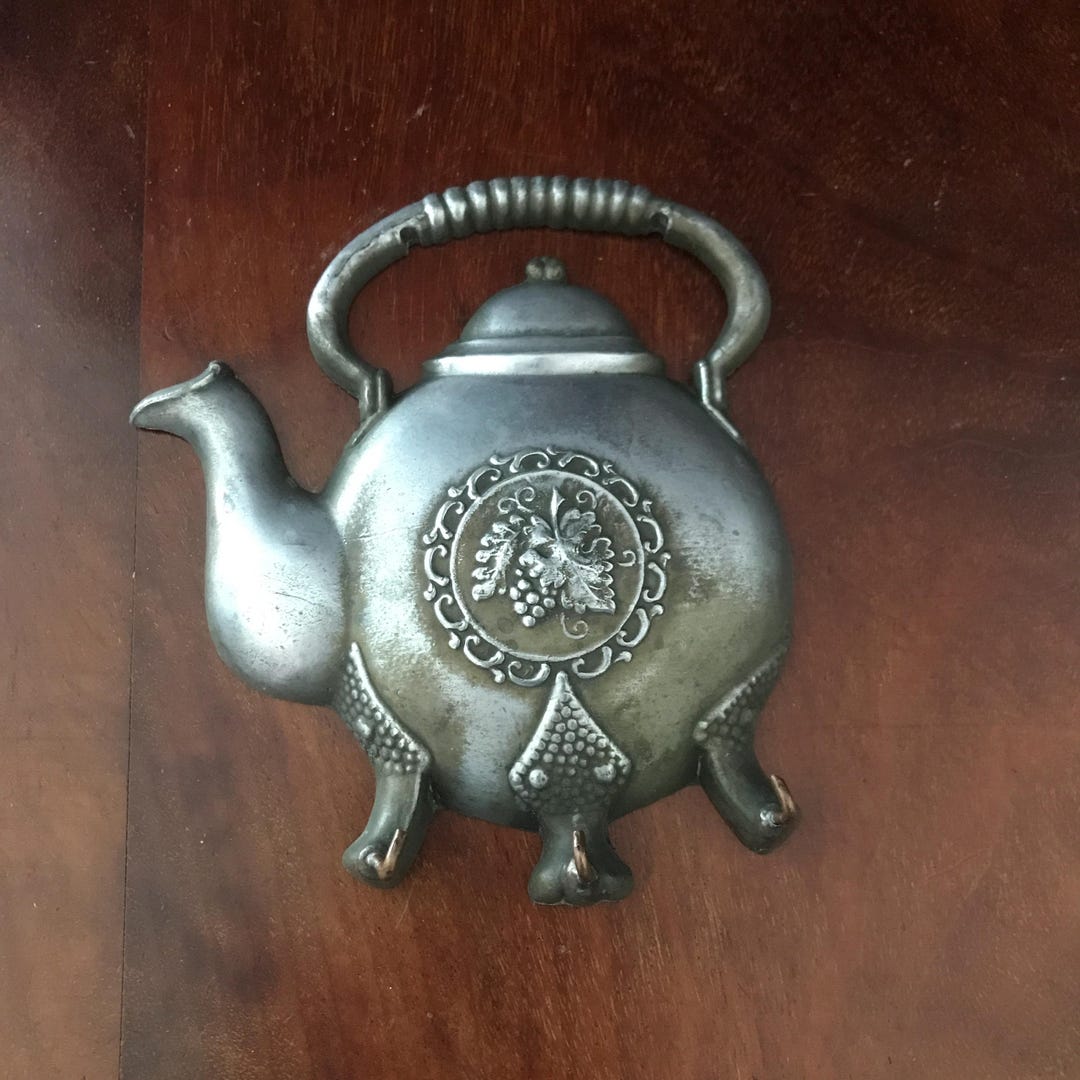 Coffee Kettle in Metal With Hooks for Pot Holders / Wall Hanger - Etsy