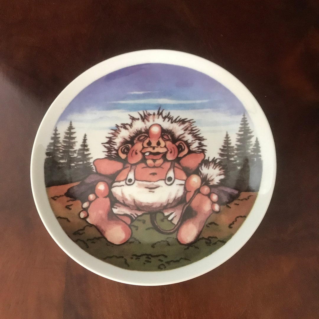 Collector Plate With Troll / to Hang on the Wall / Design Unni Woldvik ...