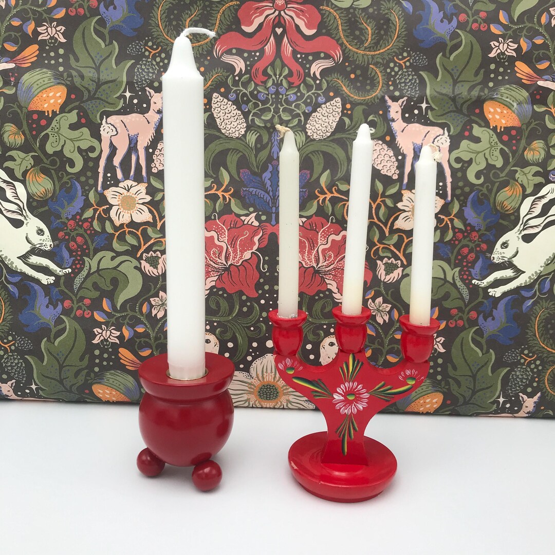 Small Candlesticks for Christmas From Sweden , Vintage - Etsy