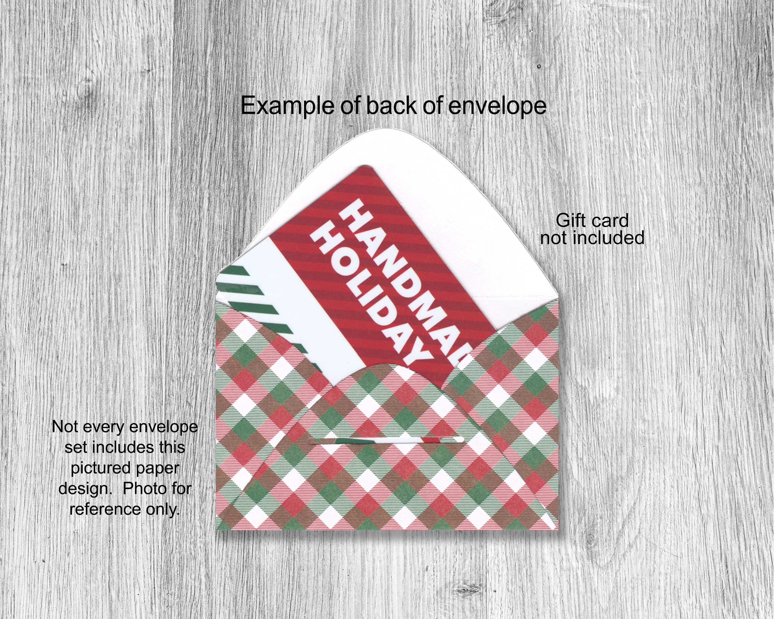 Christmas Gift Card Holder Set of 5 Handmade Gift Card Envelope Holiday ...