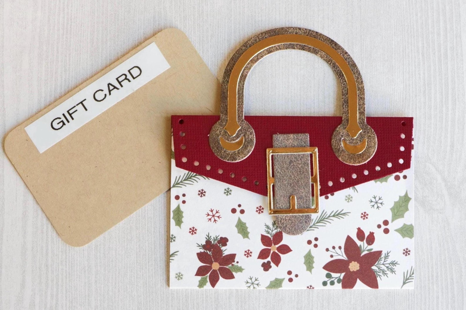 Christmas Purse Gift Card Holder Handmade Gift Card Envelope Holiday ...