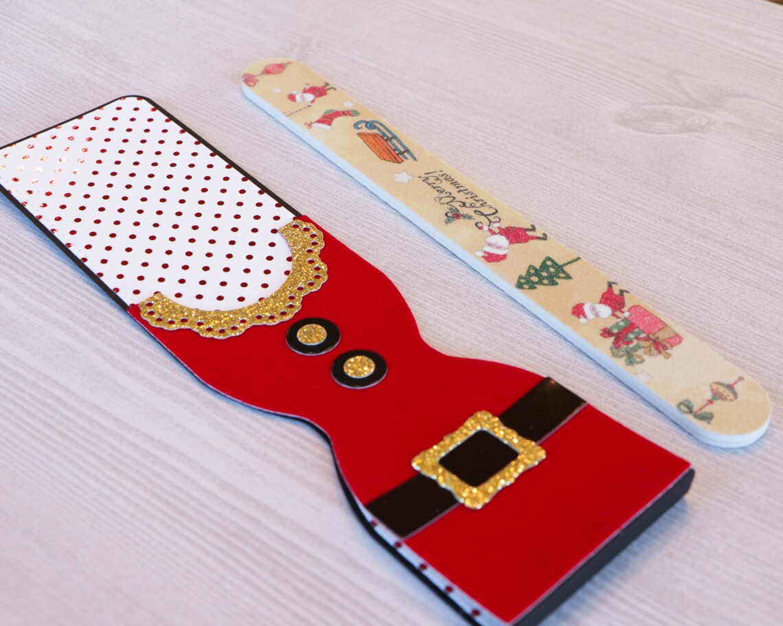 Christmas Nail File, Stocking Stuffer, Emery Board, Gift for Manicurist ...