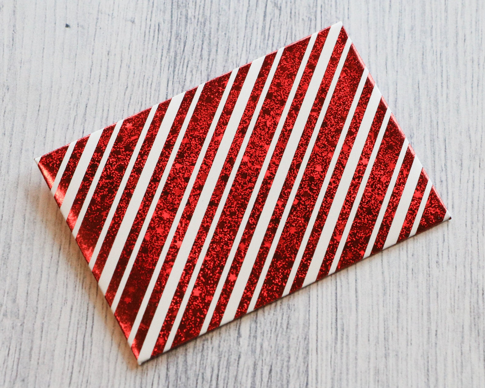 Premium Red Foiled Striped Holiday Gift Card Holder Set of 4 | Handmade ...