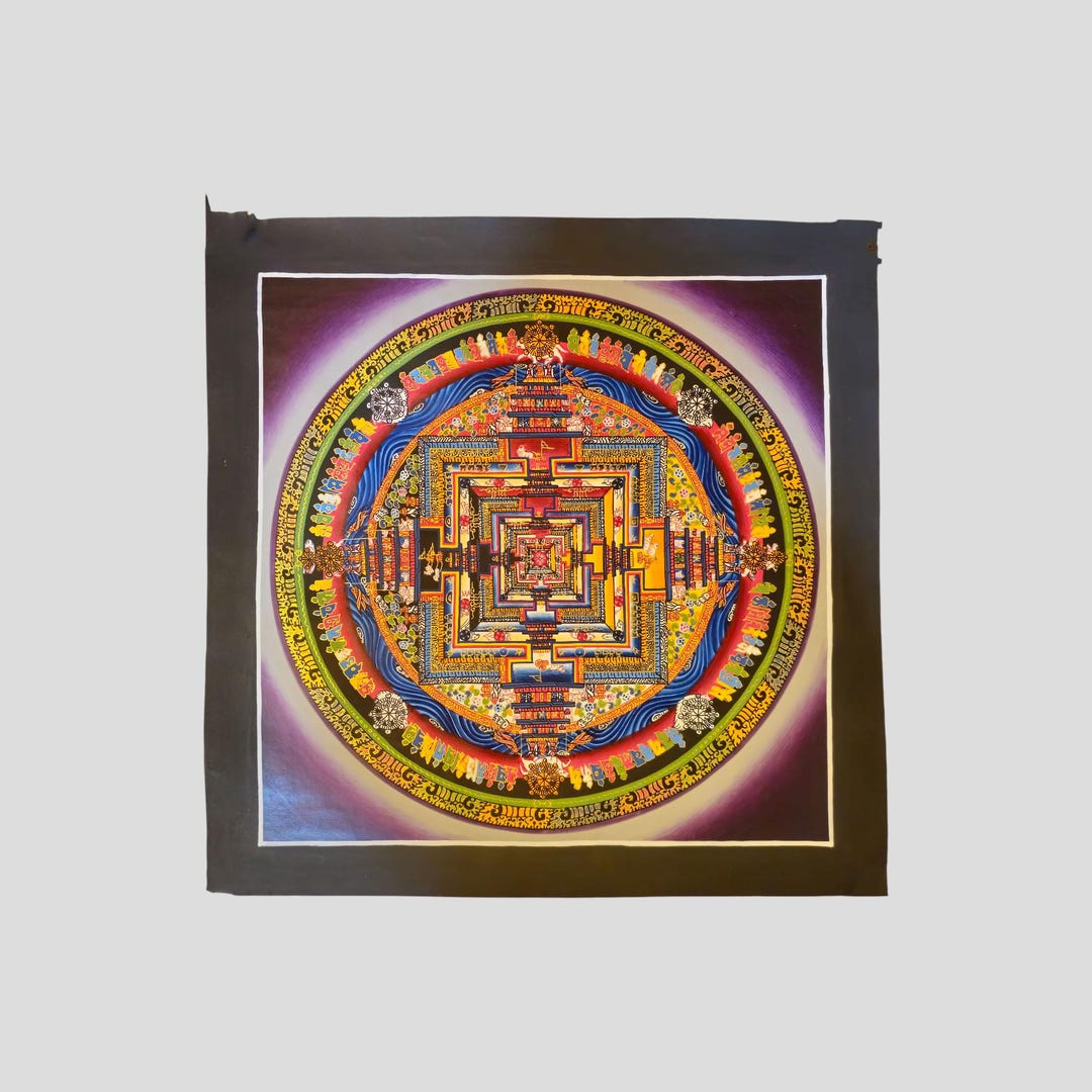 Kala Chakara Mandala Thangka Painting With Purple Background - Etsy