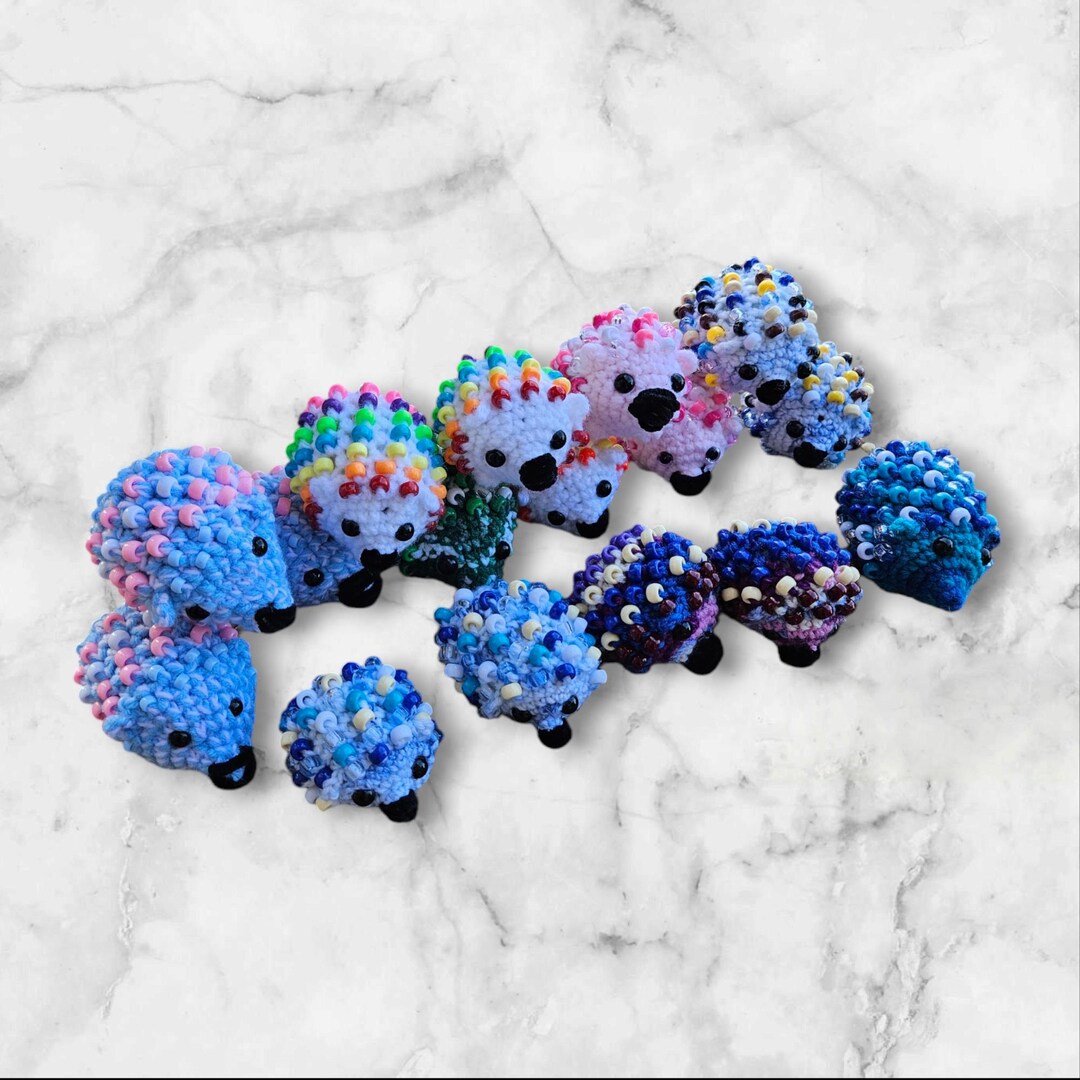 Hedgehog Beaded Fidget, Hedgehog Sensory Toy, Handmade Lgbt Crochet Toy ...