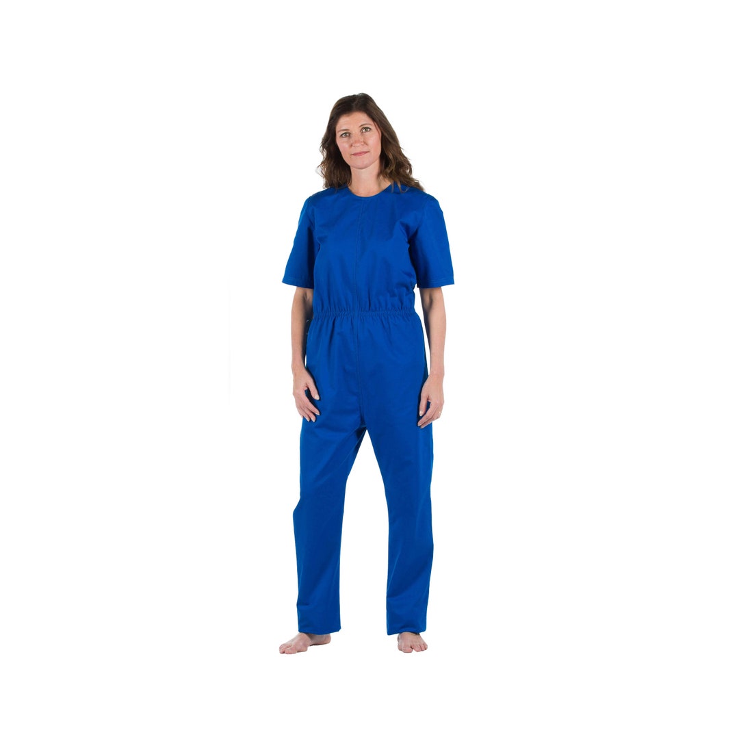 Tear-proof One-piece Bodysuit With Back Zipper Closing- Short Sleeves ...
