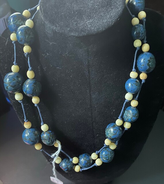 Bambona & Tagua Long Necklace W/matching Earrings - Etsy