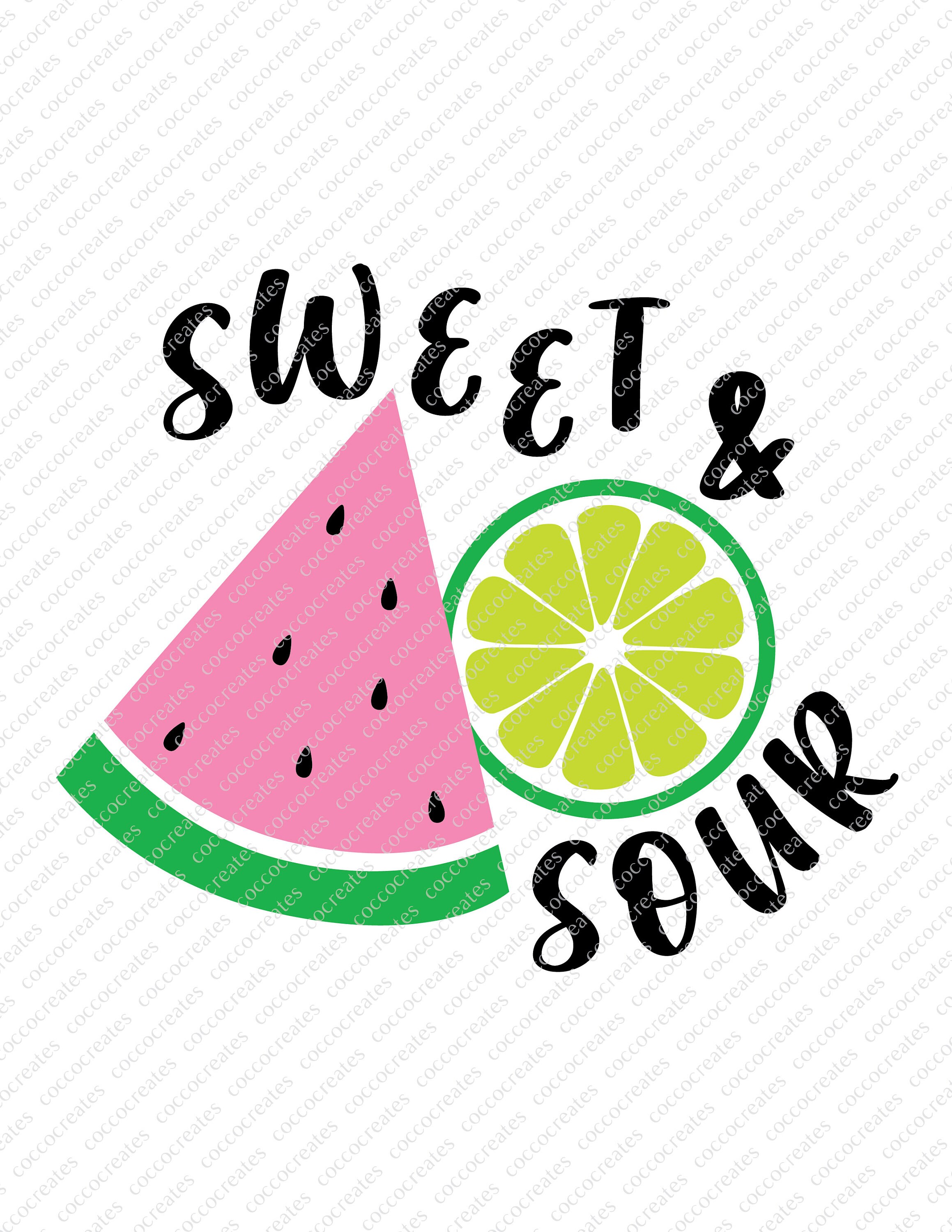 Sweet & Sour DIGITAL DOWNLOAD - Svg, Png, Eps, Jpg, Dxf - Etsy