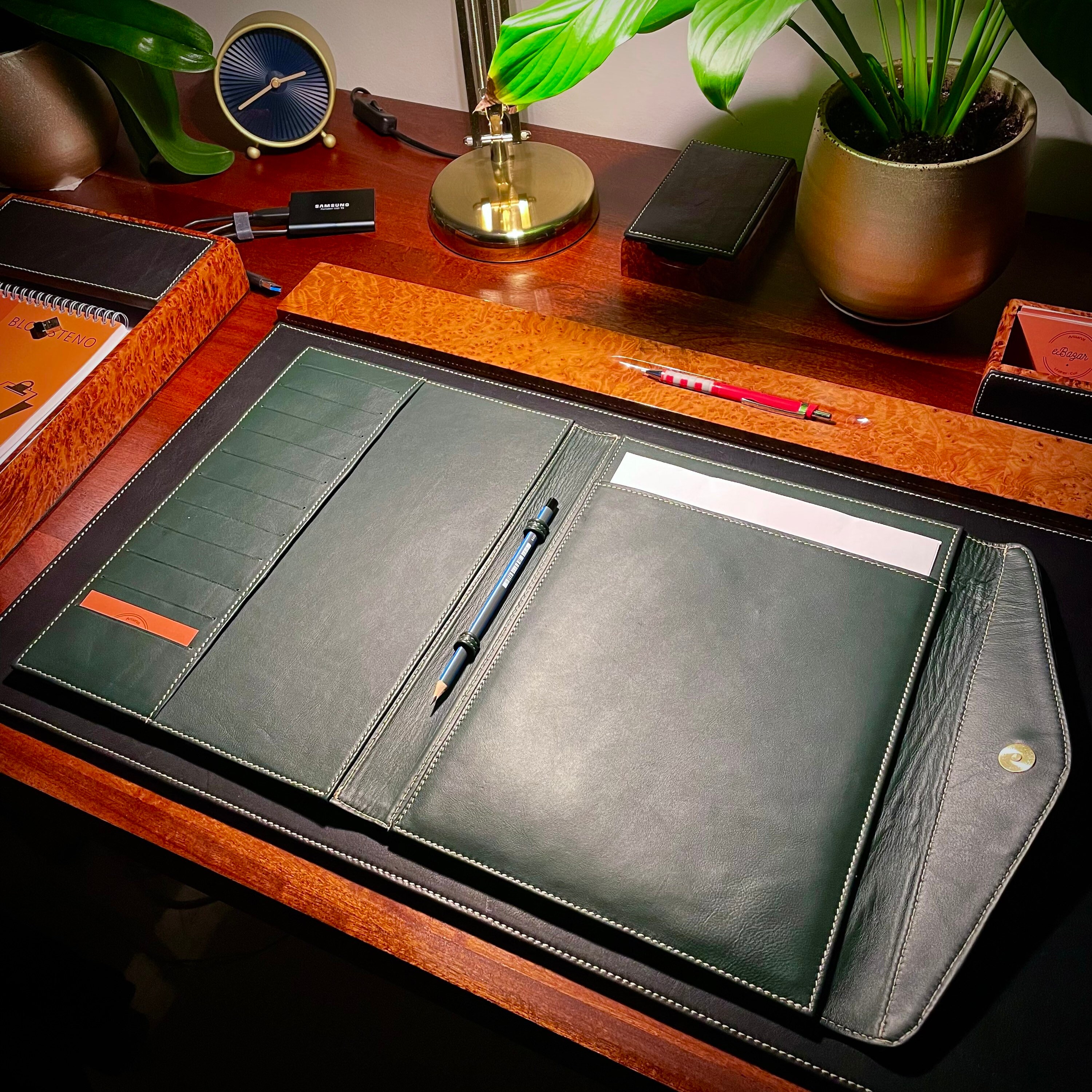 Full Grain Leather Portfolio. Business Organizer. Document - Etsy