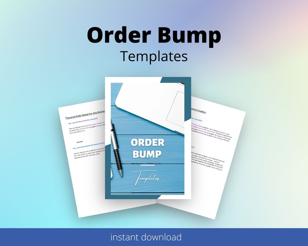 Order Bump Templates Done for You Template Fill in the - Etsy