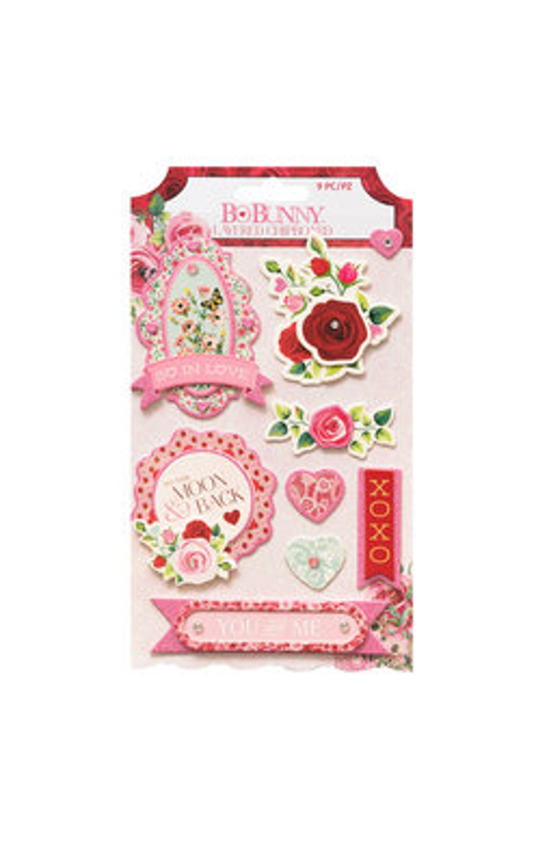 Bo Bunny Count the Ways Layered Chipboard Stickers - Etsy