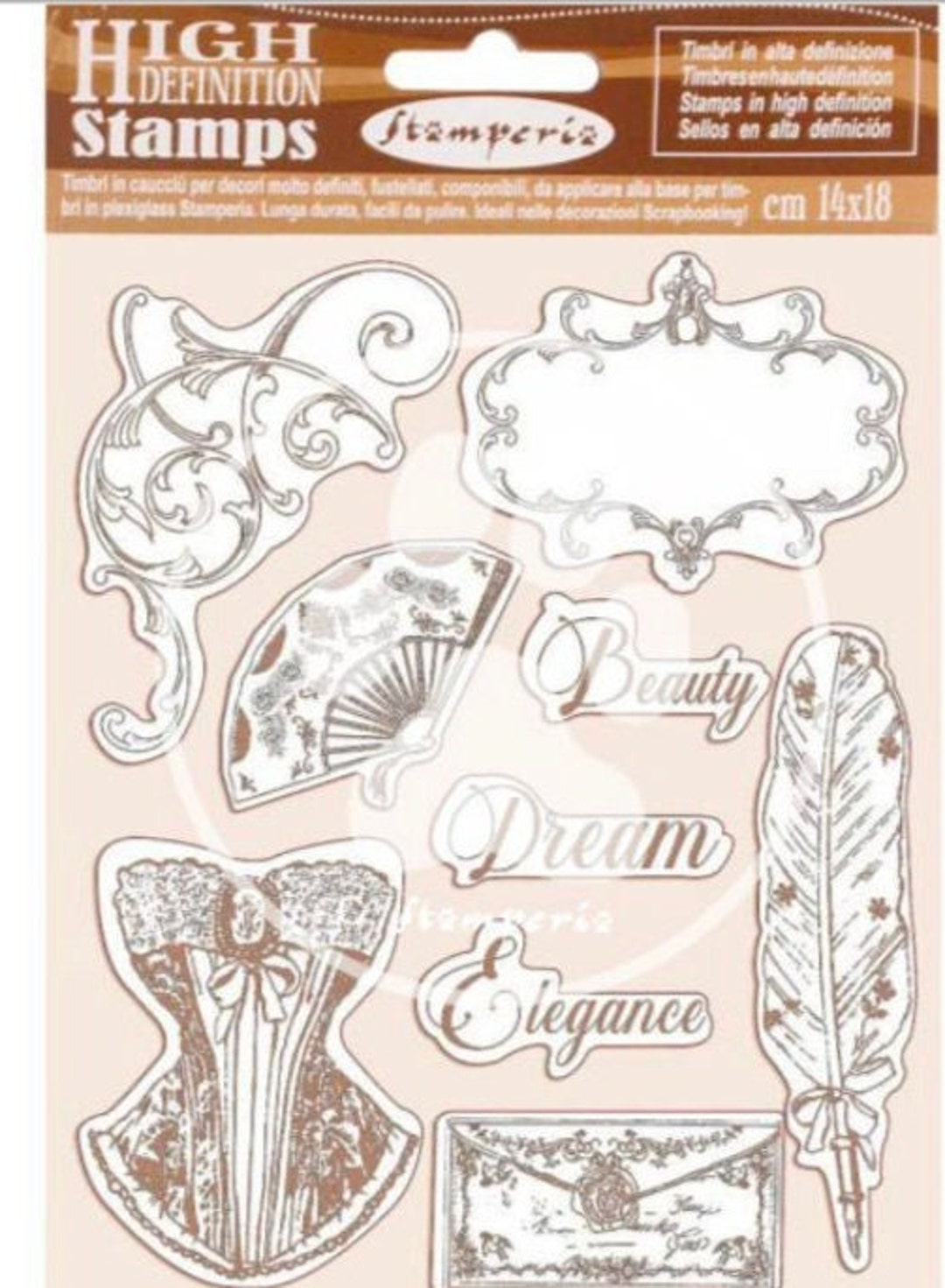 Stamperia HD Natural Rubber Stamp Cm 14x18-princess - Etsy