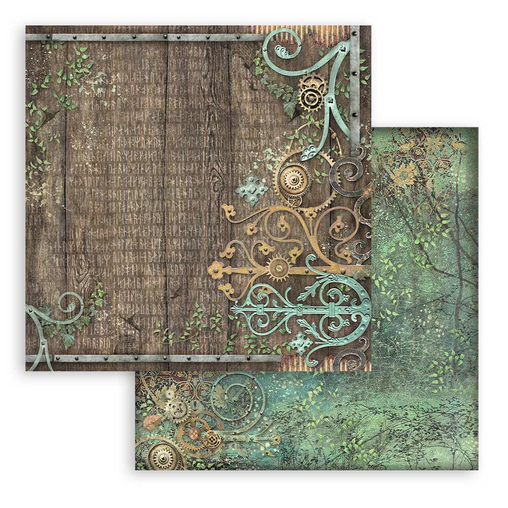 Stamperia-magic Forest Backgrounds-8×8paper Pad - Etsy