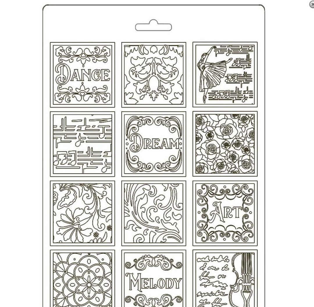 Stamperia Soft Mould A5 - Passion Patchwork Music - Etsy