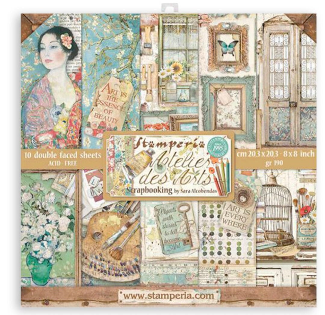 Stamperia Scrapbooking Small Pad 10 Sheets Cm 20,3X20,3 (8"x8 ...