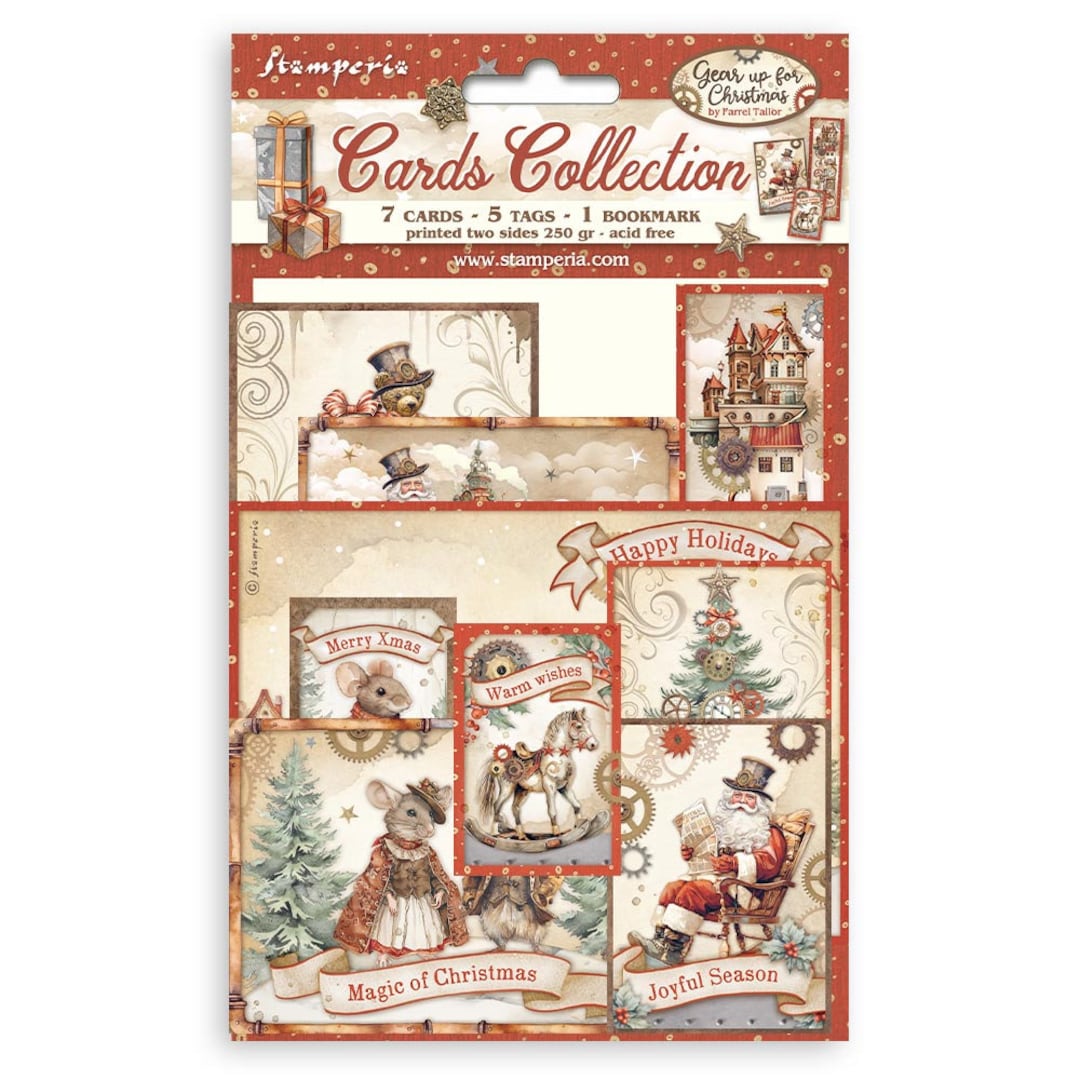 Stamperia Cards Collection - Gear up for Christmas - Etsy