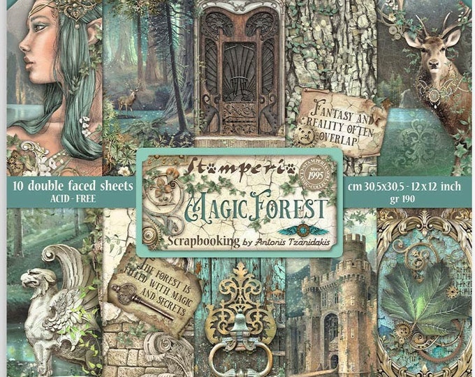 Stamperia-magic Forest-12×12paper Pad - Etsy