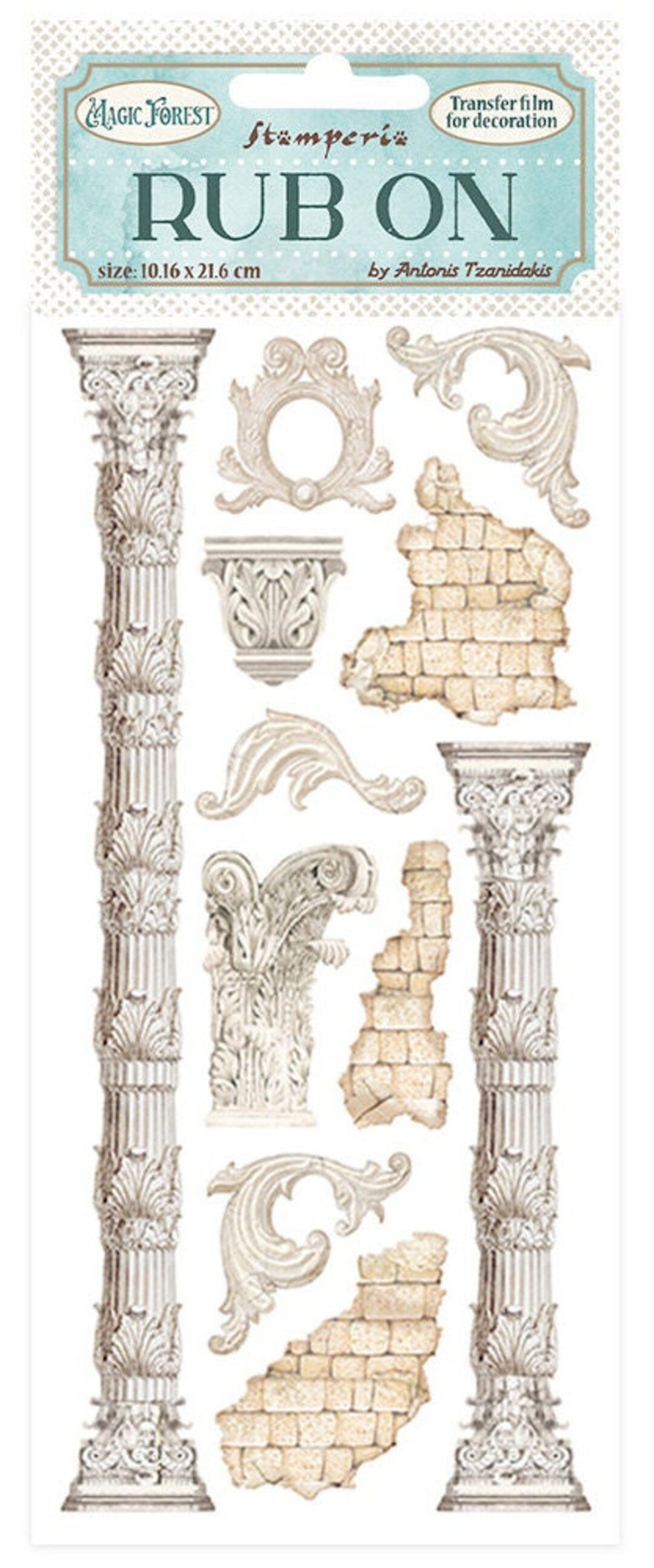 Stamperia Rub Ons- Magic Forest Columns - Etsy