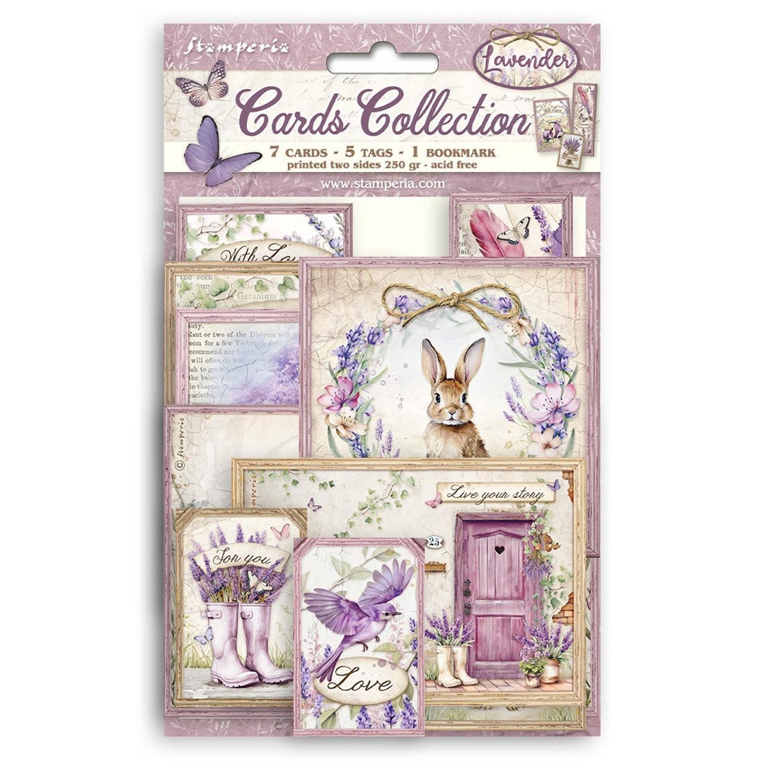 Stamperia Cards Collection - Lavender - Etsy