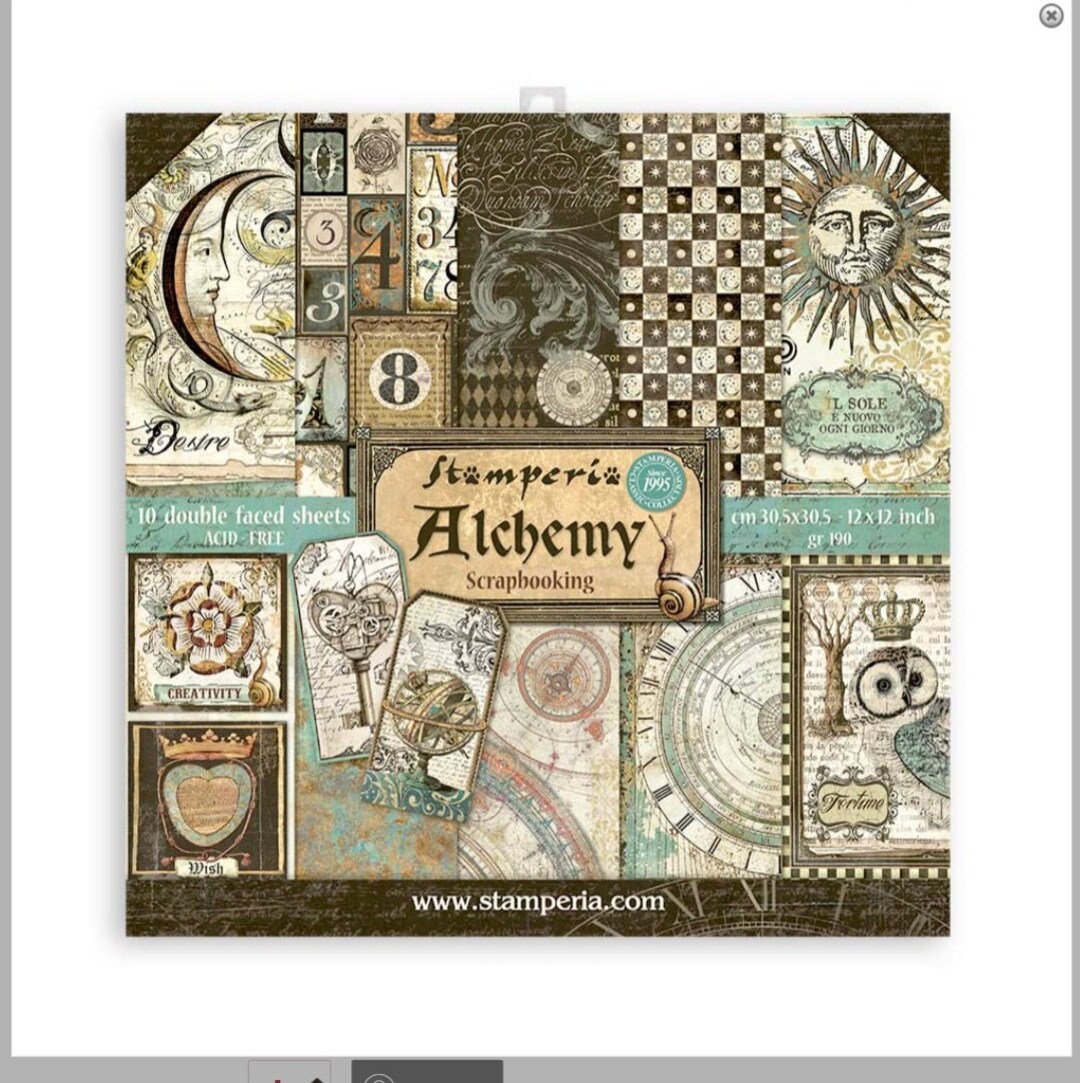 Stamperia-alchemy-12×12paper Pad - Etsy