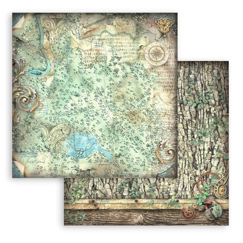 Stamperia-magic Forest Backgrounds-8×8paper Pad - Etsy
