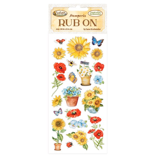 Sunflower Rub on Transfer - Etsy