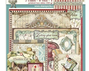 Stamperia Alice Chipboard Adhesive Die Cuts Alice Through - Etsy