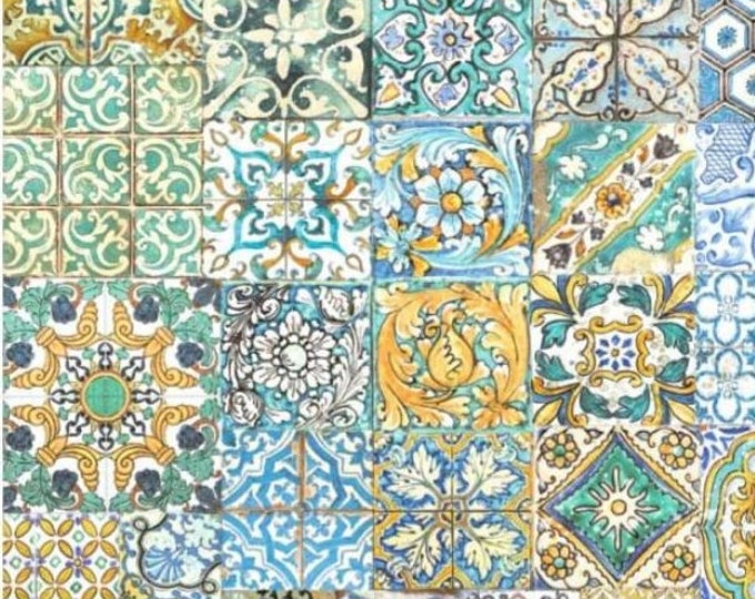 Stamperia A4 Rice Paper Packed - Blue Dream Tiles - Etsy
