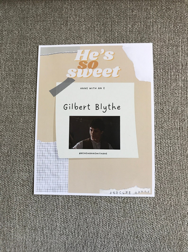 Gilbert Blythe Poster Anne of Green Gables Gilbert Anne With an E - Etsy