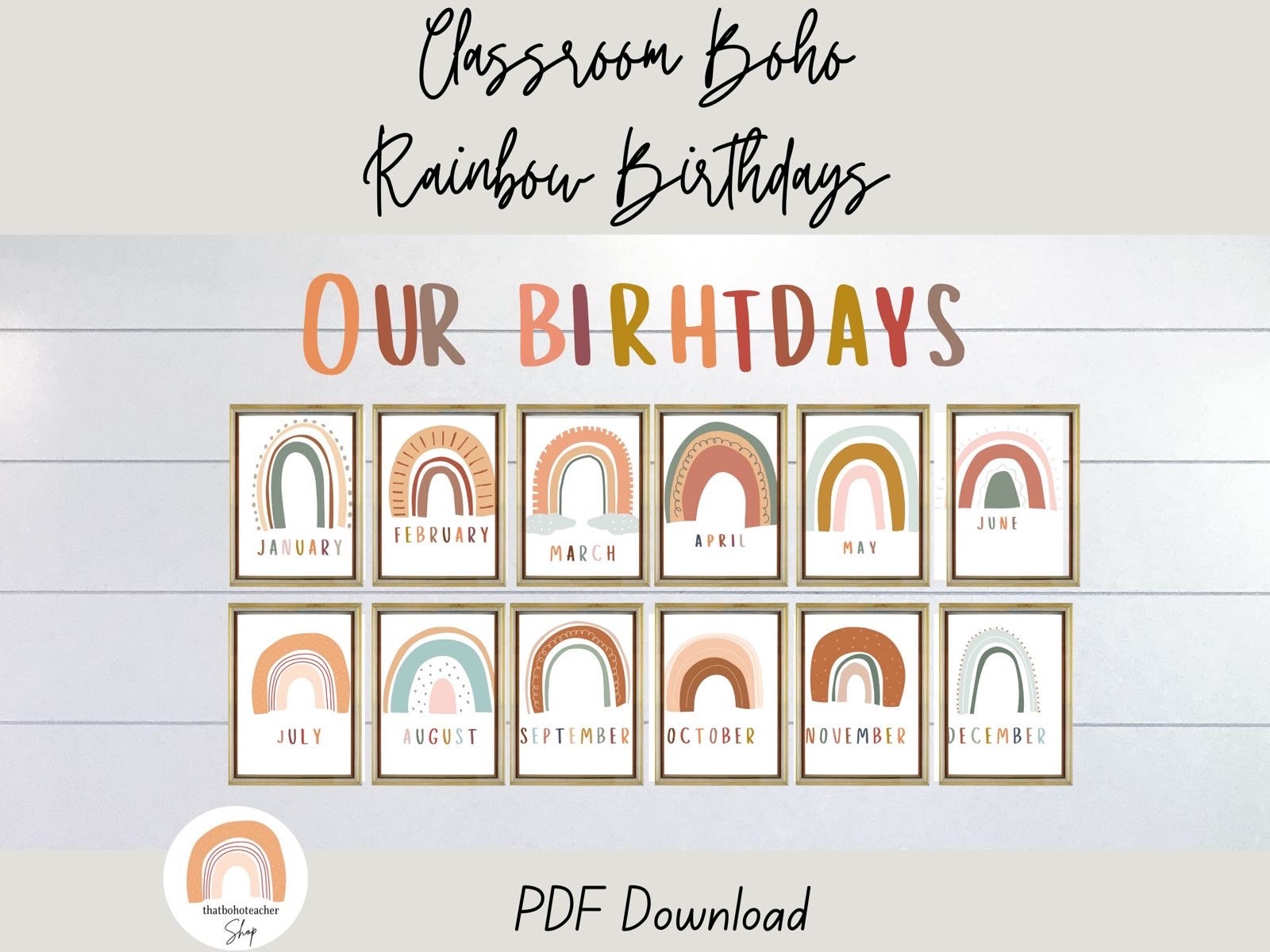 Class Birthdays Printable Posters, Birthday Bulletin Board Kit ...