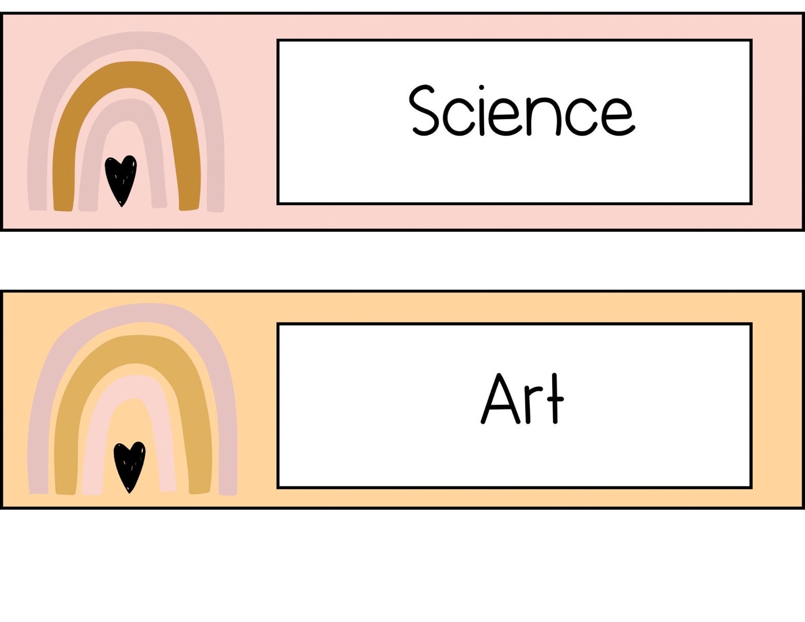 EDITABLE Printable Boho Rainbow Schedule Cards Classroom - Etsy