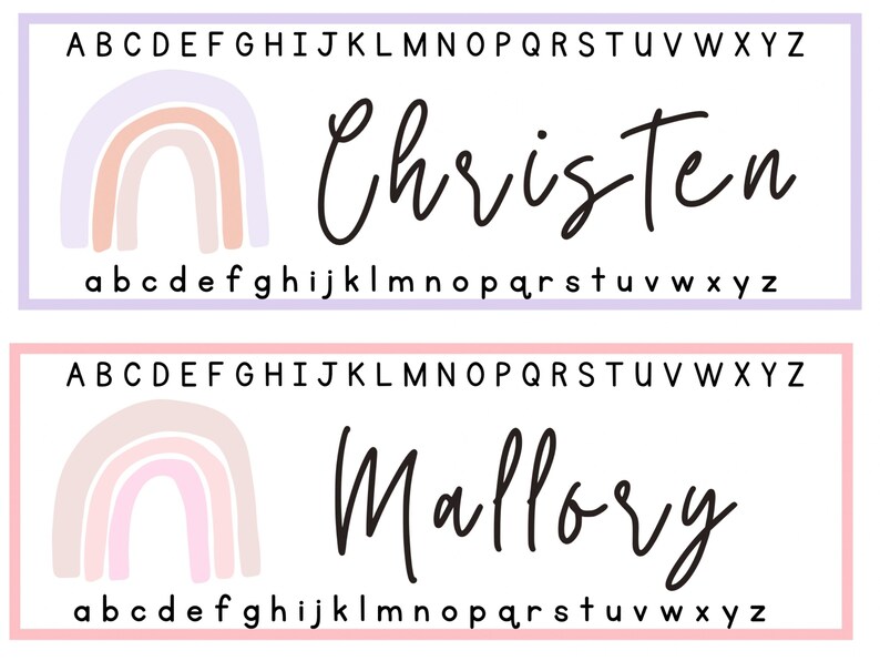Boho Rainbow Classroom Labels EDITABLE | Etsy