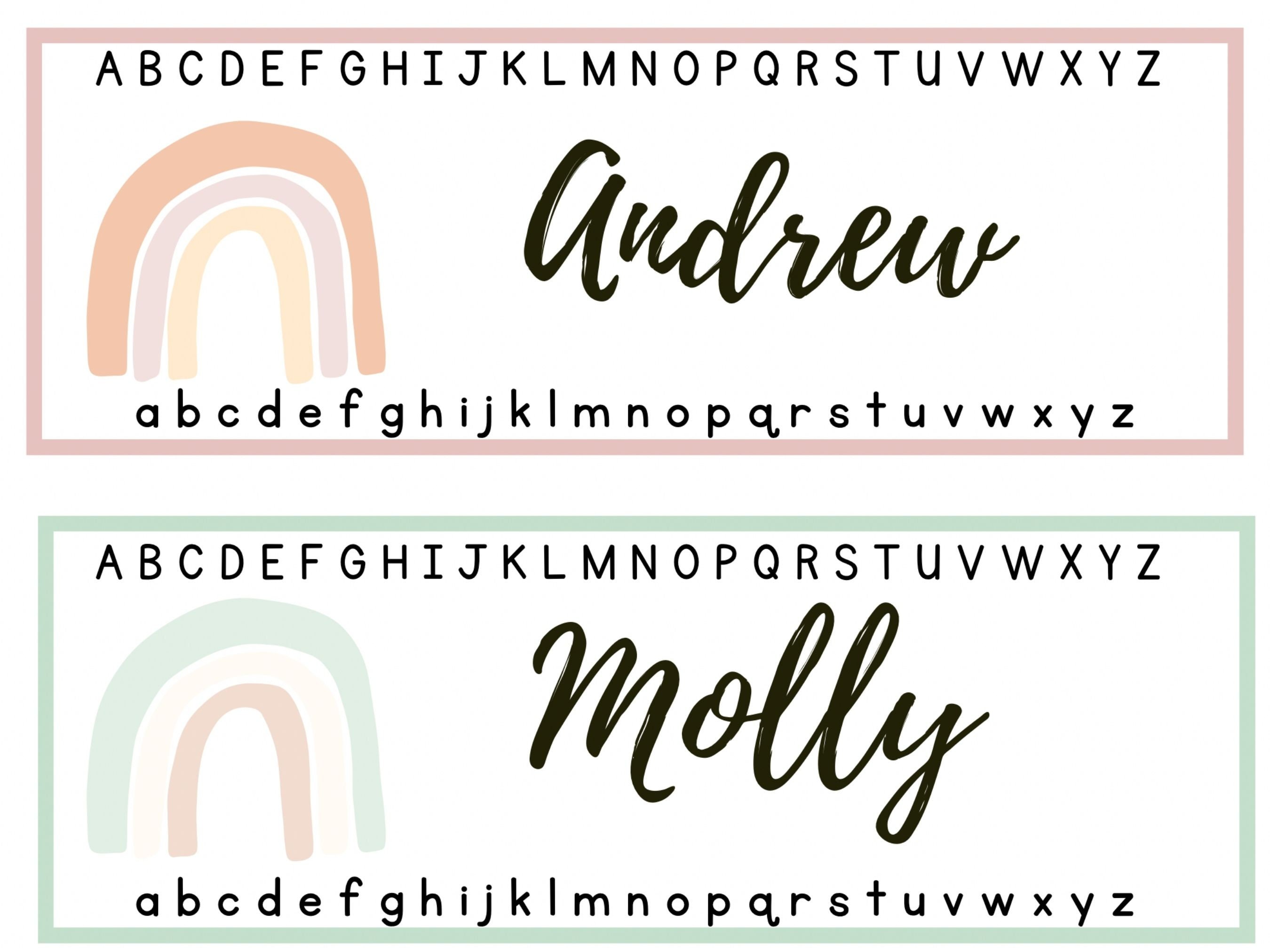 Boho Rainbow Classroom Labels EDITABLE - Etsy