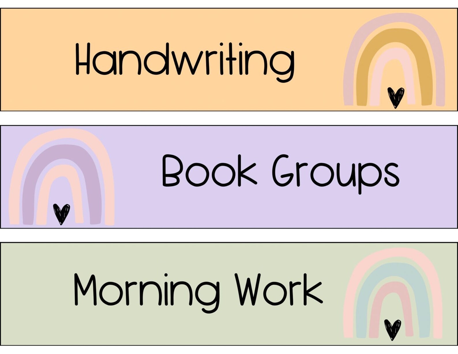 EDITABLE Printable Boho Rainbow Drawer Rolling Cart Labels - Etsy