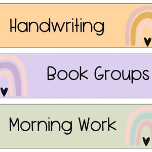 EDITABLE Printable Boho Rainbow Drawer Rolling Cart Labels, Classroom ...